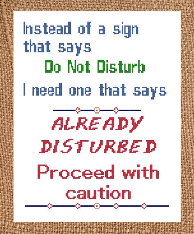 "Do Not Disturb" | Cross Stitch Pattern