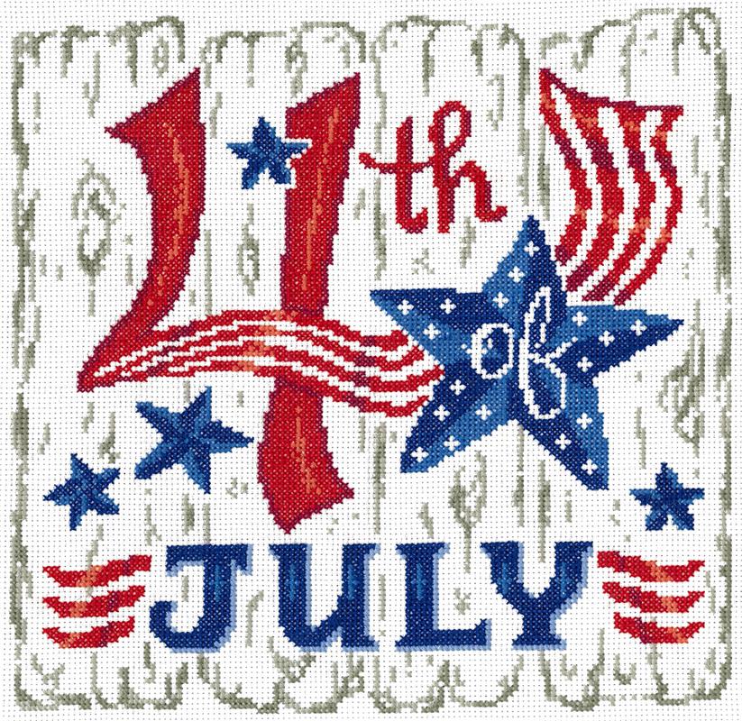"July 4th" | Cross Stitch Pattern