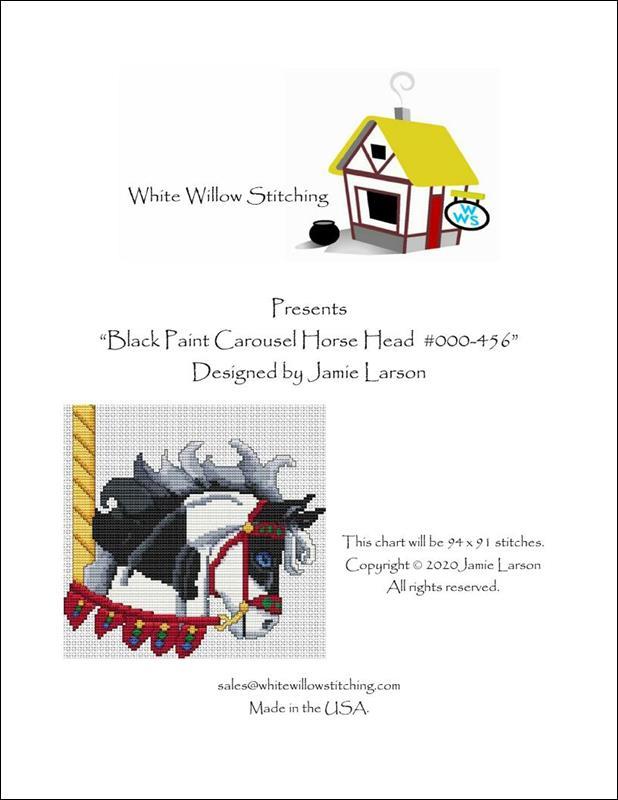 "Black Paint Carousel Horse Head"