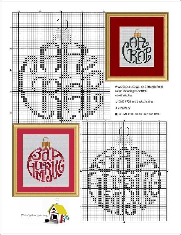 "Humbug Ornaments Part 1" | Cross Stitch Pattern