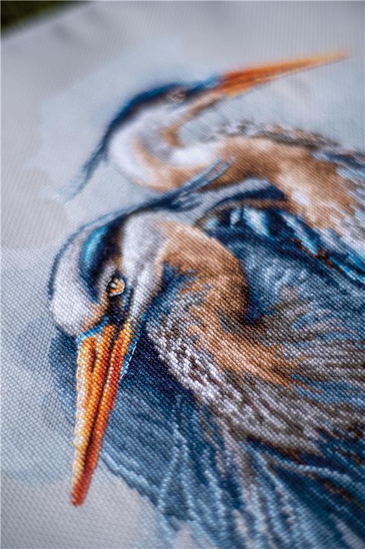 "Great Blue Herons" | Cross Stitch Kit