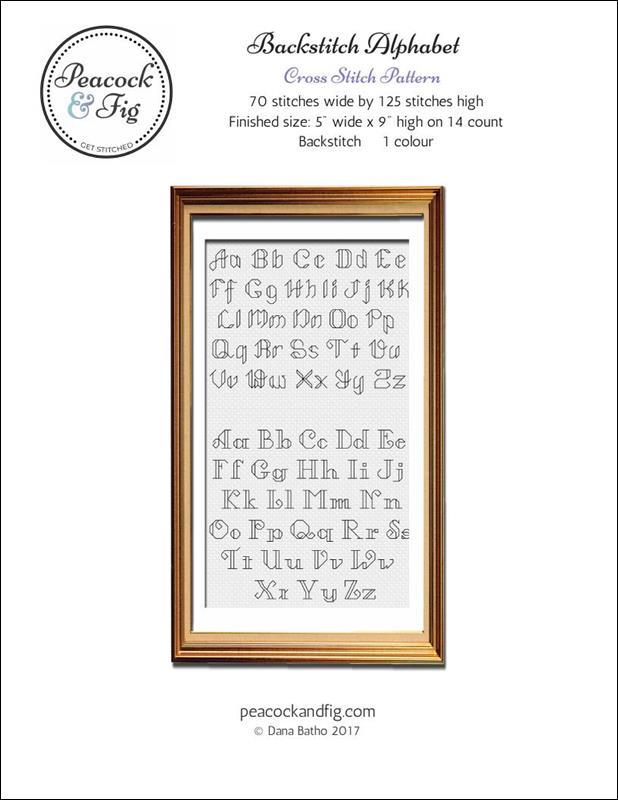 "Backstitch Alphabets" | Cross Stitch Pattern