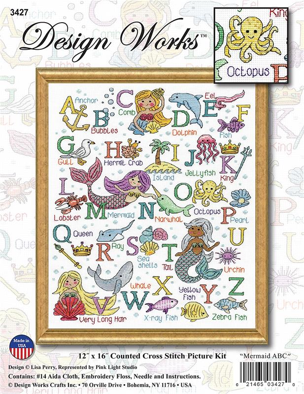 "Mermaid ABC" | Cross Stitch Kit
