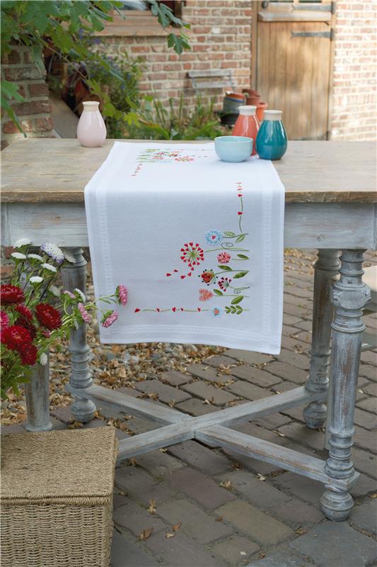 "Flowers Table Runner" | Cross Stitch Kit
