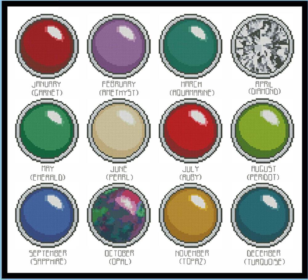 "Birthstones" | Cross Stitch Pattern