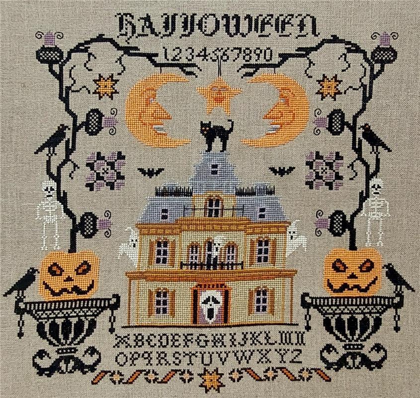 "Halloween Moon Sampler" | Cross Stitch Pattern