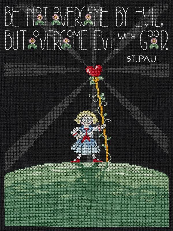 "Overcome Evil" | Cross Stitch Pattern