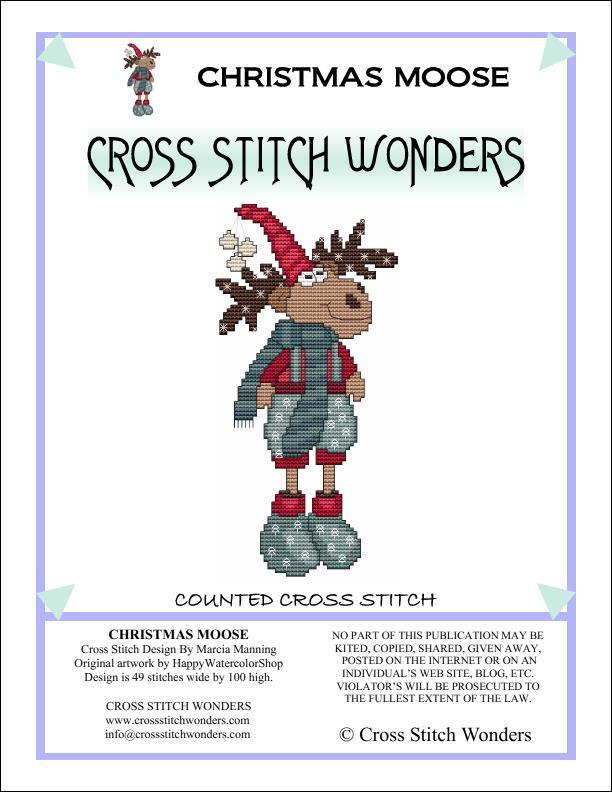 "Christmas Moose" | Cross Stitch Pattern