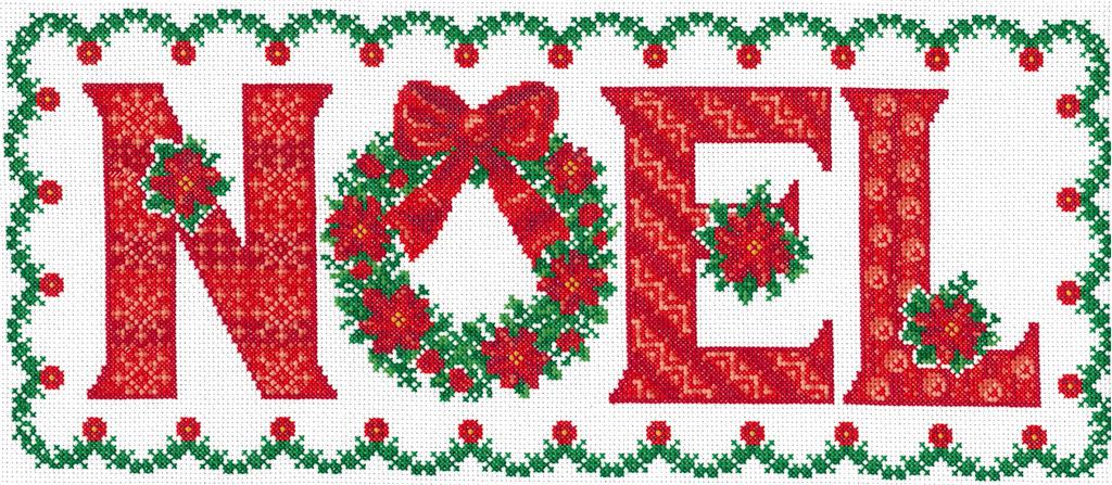 "Wreath Noel" | Cross Stitch Pattern