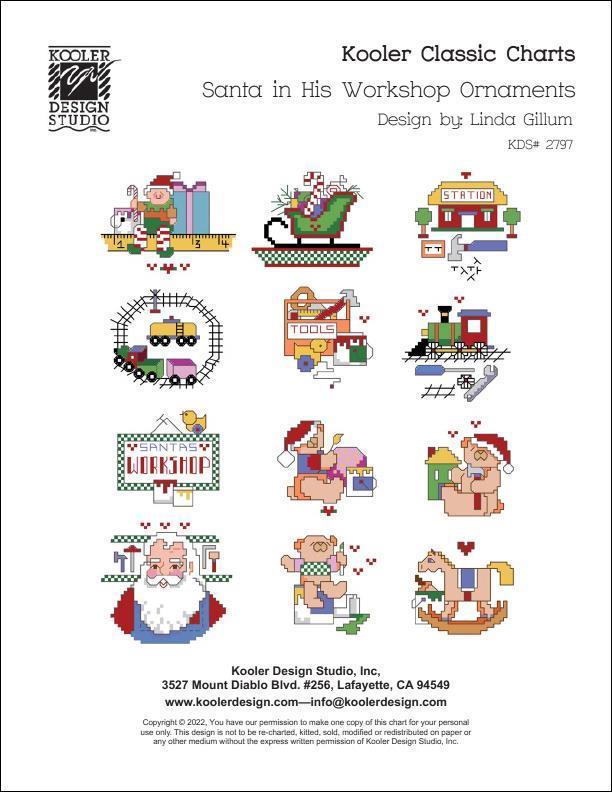 "Santa in His Workshop Ornaments"