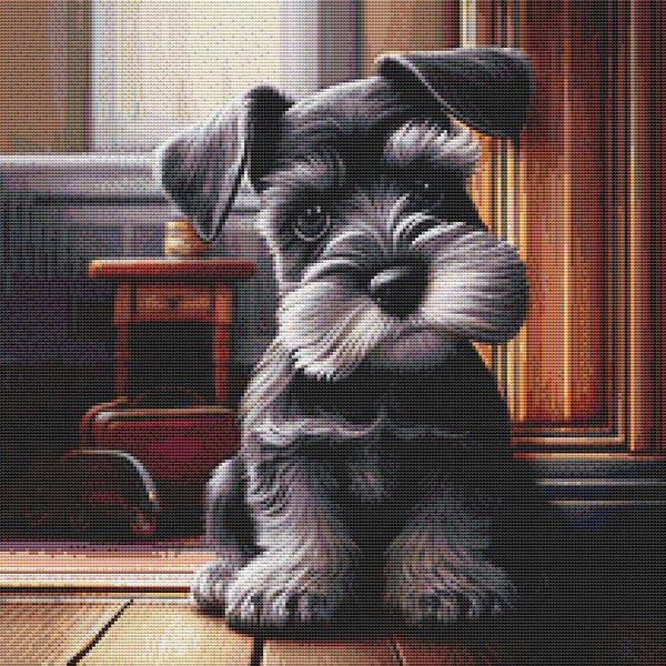 "Schnauzer Puppy" | Cross Stitch Pattern