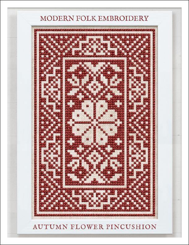 "Autumn Flower Pincushion" | Cross Stitch Pattern