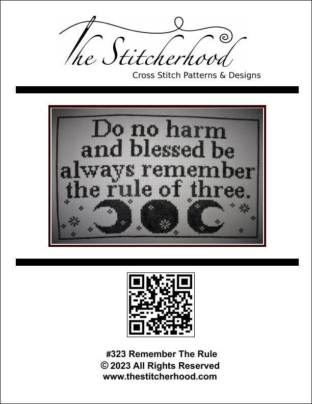 "Remember The Rule" | Cross Stitch Pattern