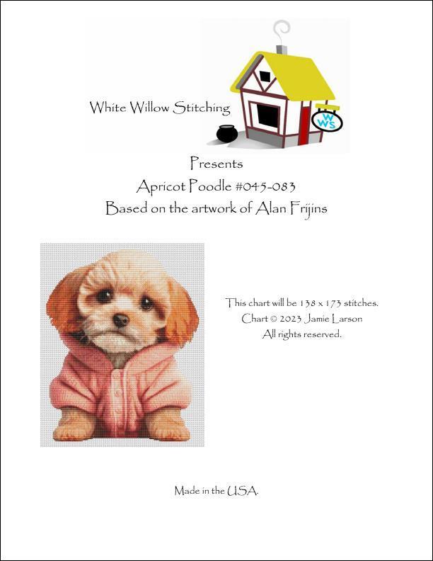 "Apricot Poodle" | Cross Stitch Pattern