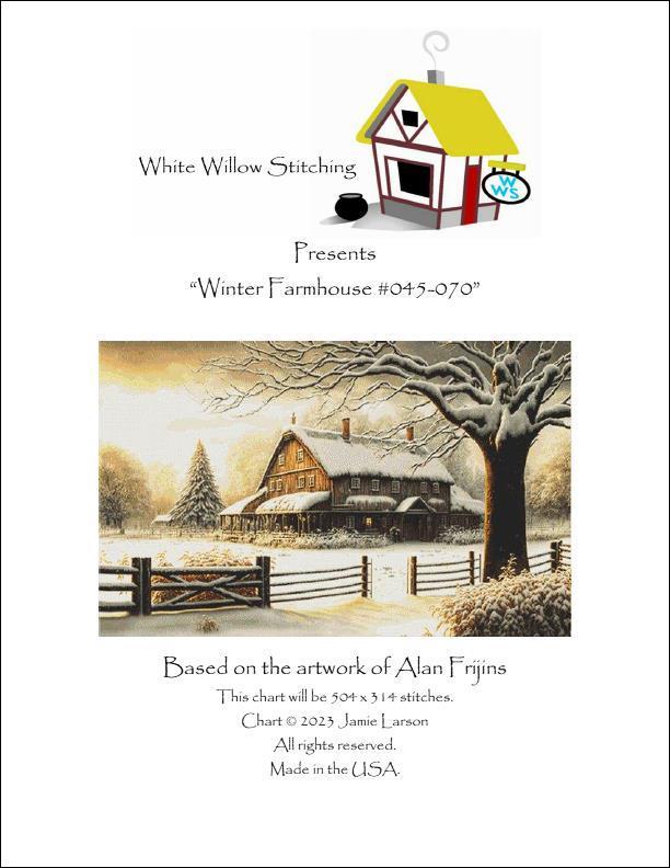 "Winter Farmhouse" | Cross Stitch Pattern