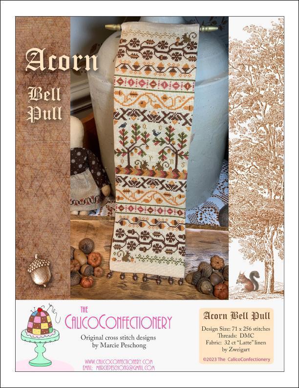 "Acorn Bell Pull" | Cross Stitch Pattern