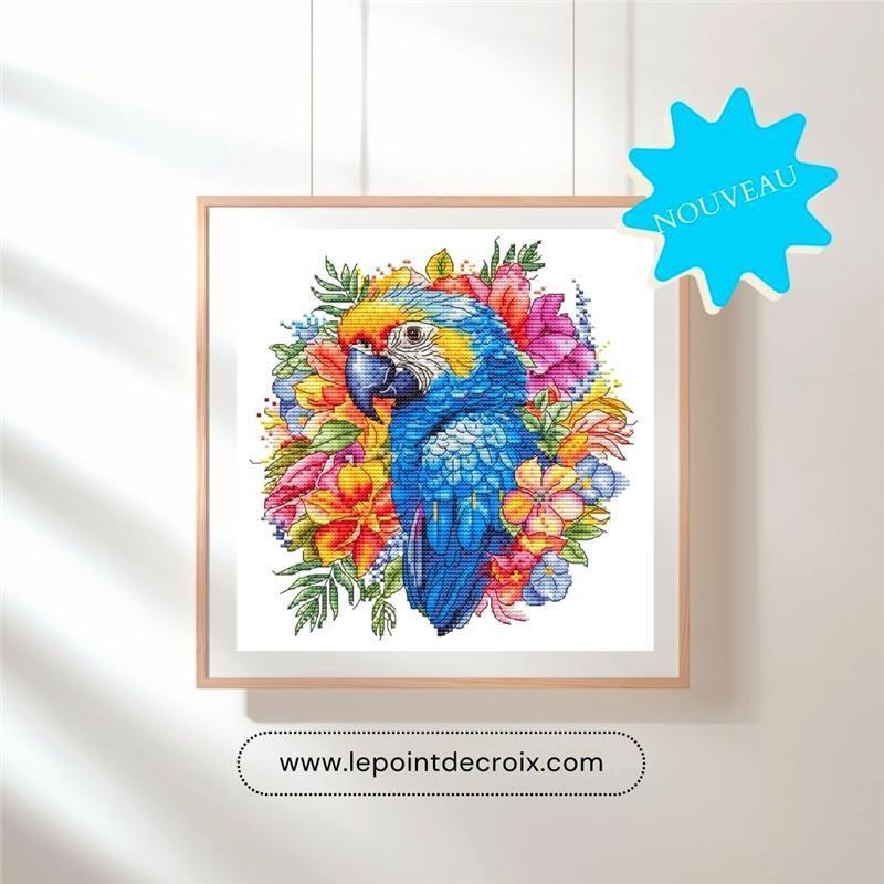 "Tropical Parrot" | Cross Stitch Pattern