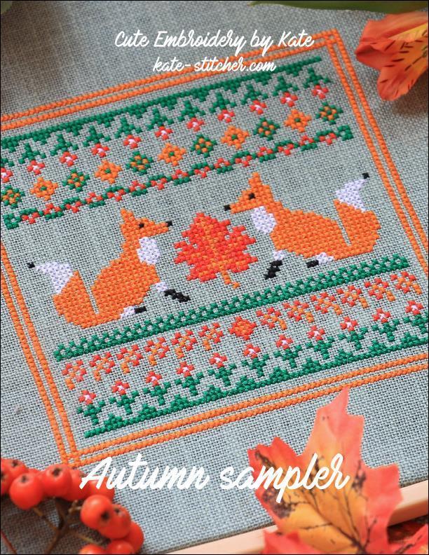 "Autumn Sampler" | Cross Stitch Pattern