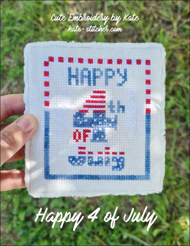 "Happy 4 of July" | Cross Stitch Pattern