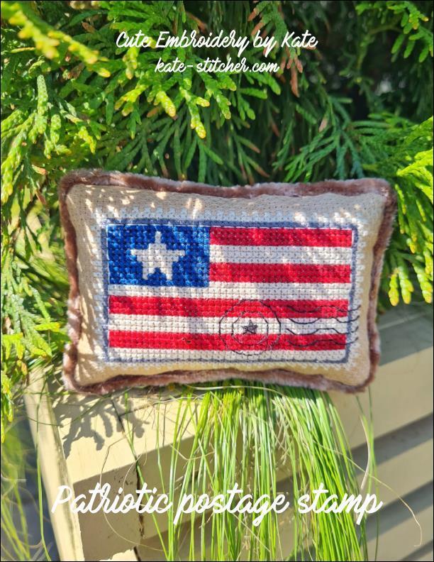 "Patriotic postage stamp" | Cross Stitch Pattern