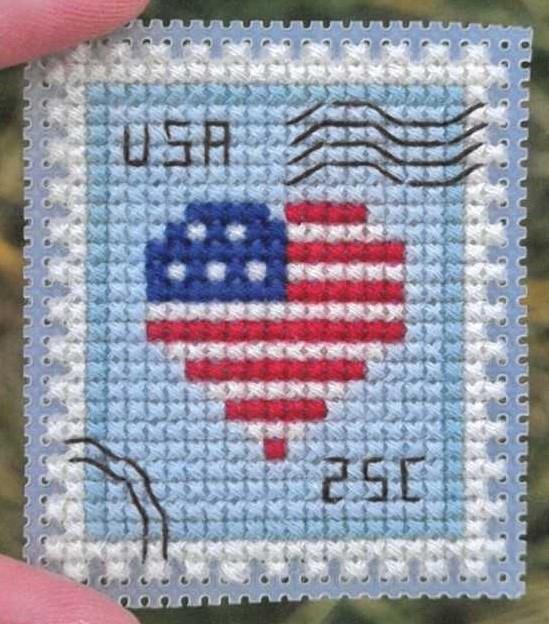 "USA Postage Stamp" | Cross Stitch Pattern