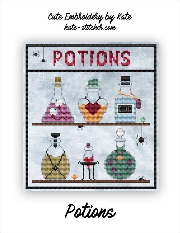 "Potions" | Cross Stitch Pattern