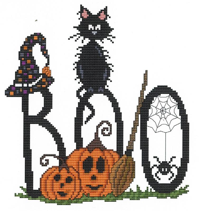 "Halloween BOO" | Cross Stitch Pattern
