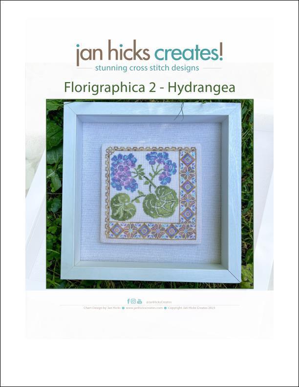 "Florigraphica 2 - Hydrangea" | Cross Stitch Pattern