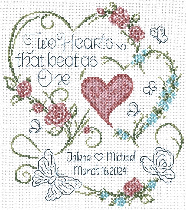 "Two Hearts Wedding" | Cross Stitch Pattern