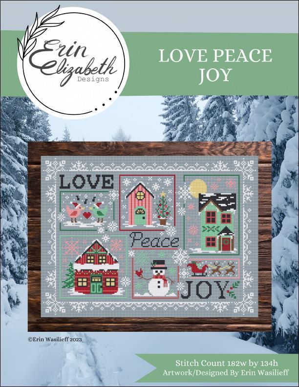 "Love Peace Joy" | Cross Stitch Pattern