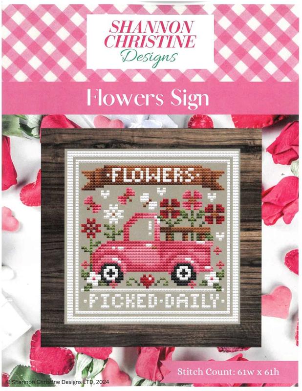"Flowers Sign" | Cross Stitch Pattern