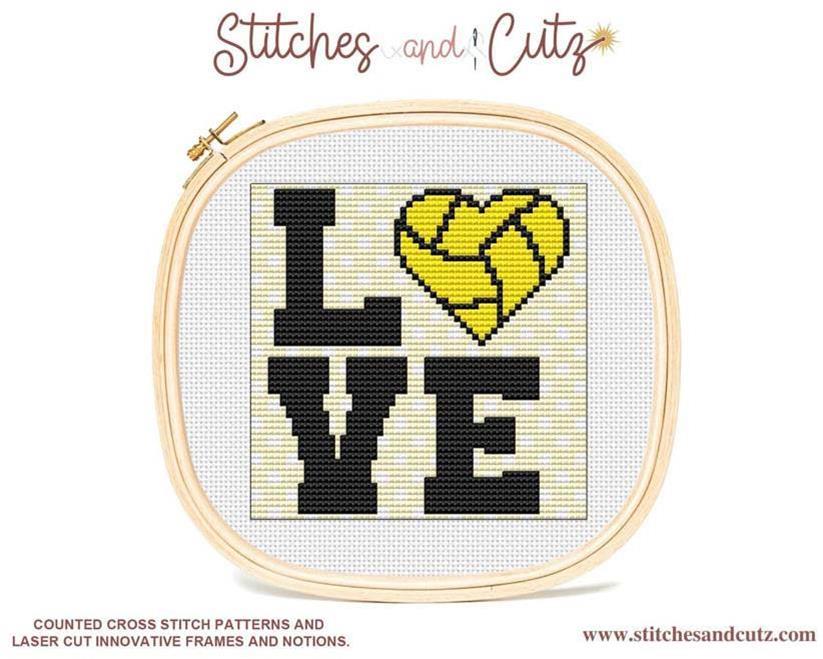 "LOVE Volleyball" | Cross Stitch Pattern