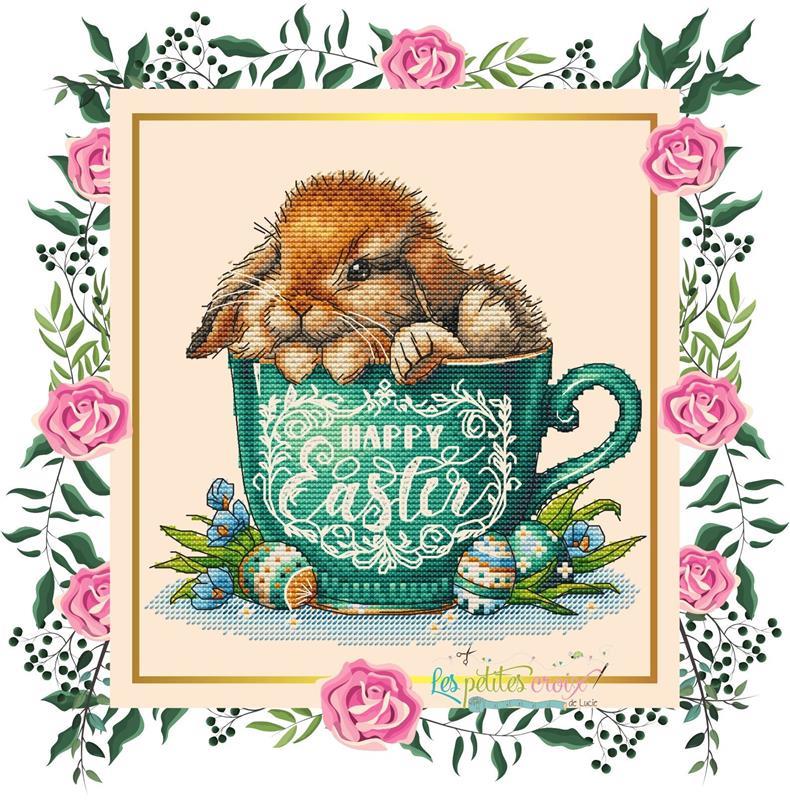 "Happy Easter Rabbit" | Cross Stitch Pattern
