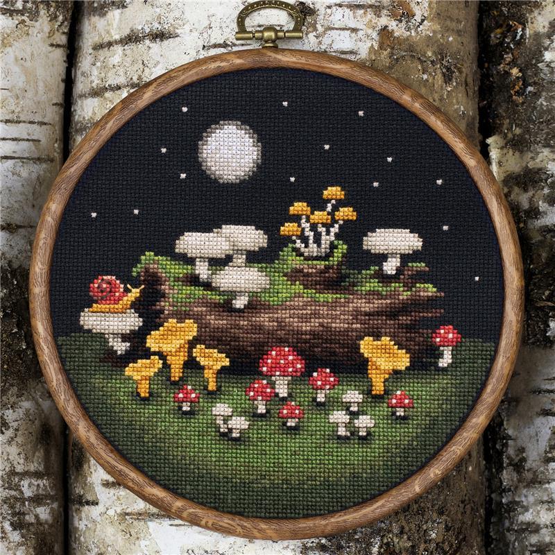 "Moonlight Mushrooms" | Cross Stitch Pattern