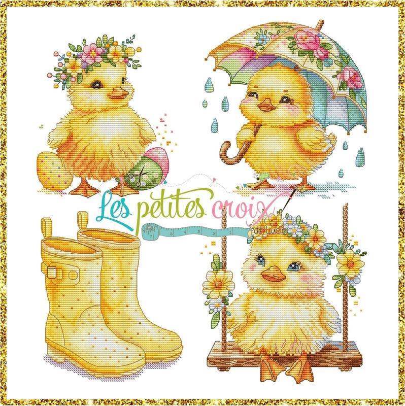 "Easter Chicks" | Cross Stitch Pattern