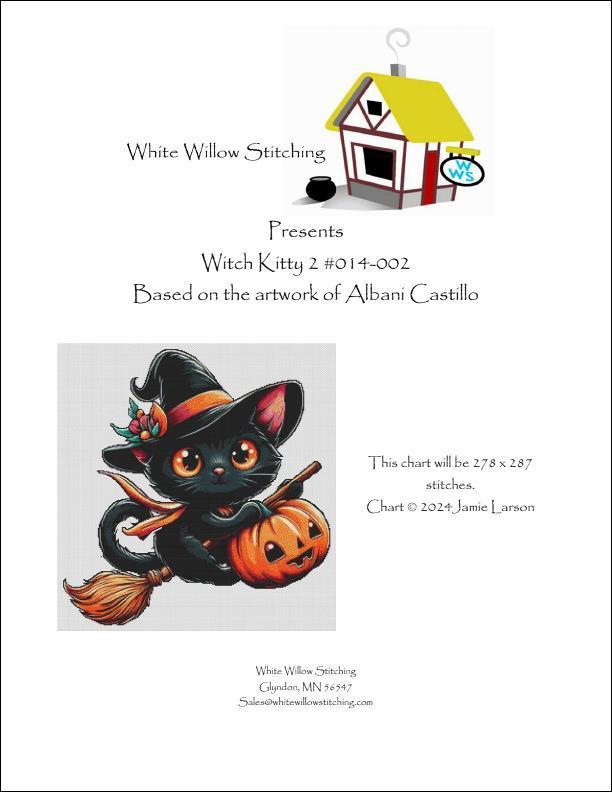 "Witch Kitty 2" | Cross Stitch Pattern