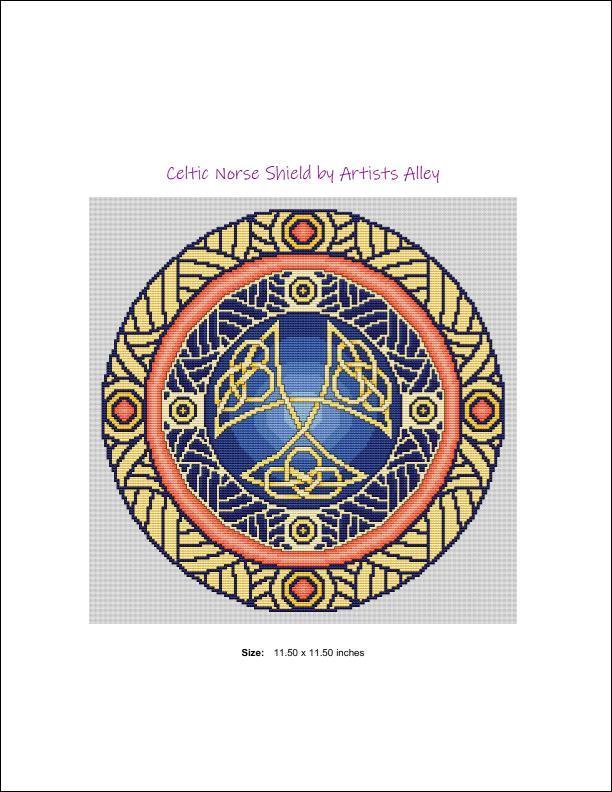 "Celtic Norse Shield" | Cross Stitch Pattern