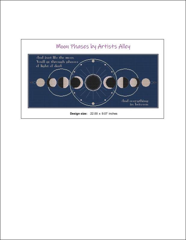 "Moon Phases" | Cross Stitch Pattern