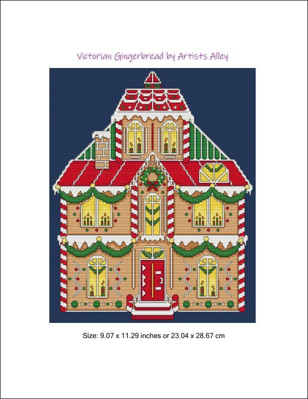 "Victorian Gingerbread House" | Cross Stitch Pattern