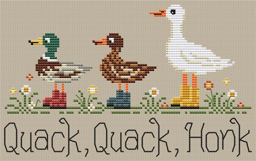 "Quack, Quack, Honk" | Cross Stitch Pattern