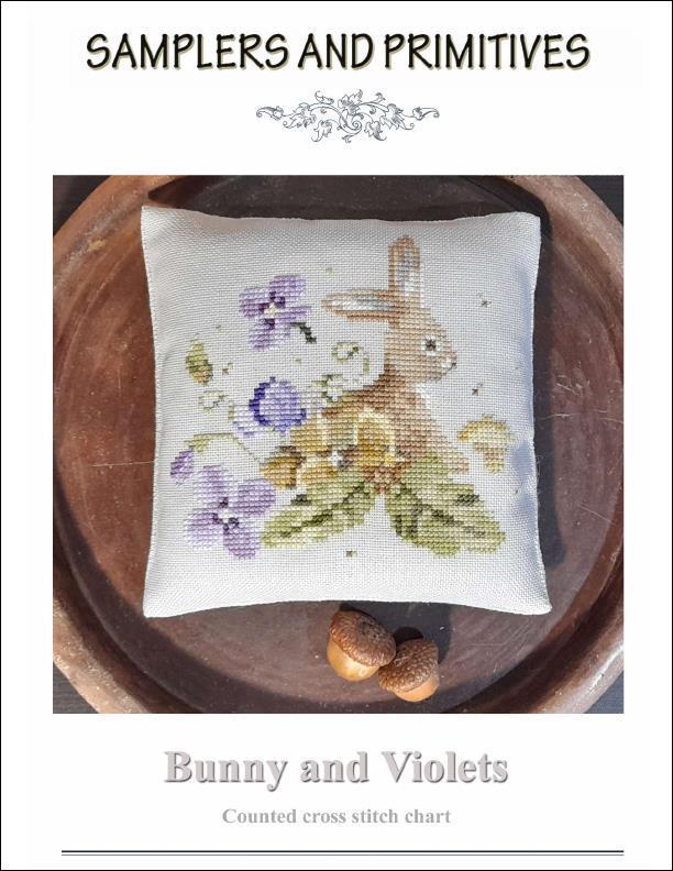 "Bunny and Violets" | Cross Stitch Pattern