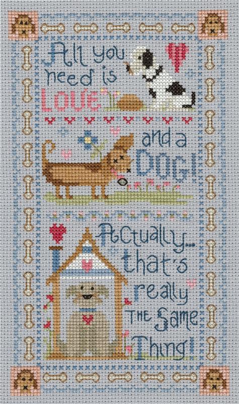 "Love & A Dog" | Cross Stitch Kit