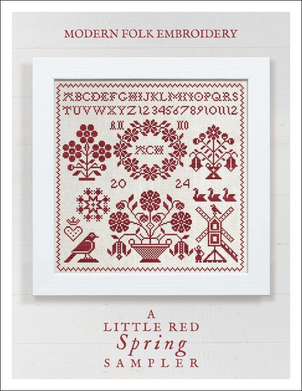 "A Little Red Spring Sampler" | Cross Stitch Pattern