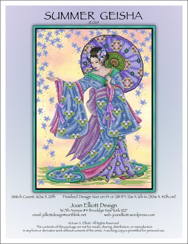 "Summer Geisha" | Cross Stitch Pattern
