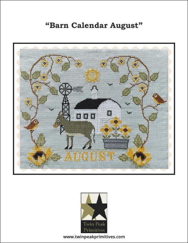 "Barn Calendar August" | Cross Stitch Pattern