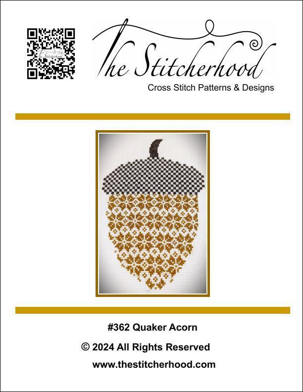 "Quaker Acorn" | Cross Stitch Pattern