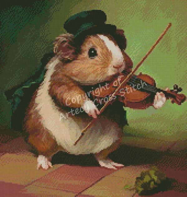 "Mini Guinea Pig Playing Violin"