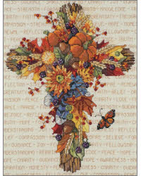 Floral Cross Fall (cross stitch kit)