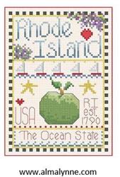 "Rhode Island Little State Sampler" by Alma Lynne Designs
