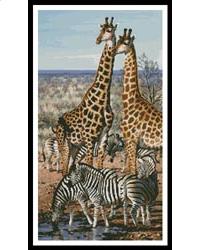 "Giraffe and Zebra" by Artecy Cross Stitch